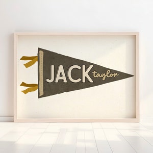 Printable Pennant Flag, Personalized Name Wall Art, Custom Name ...