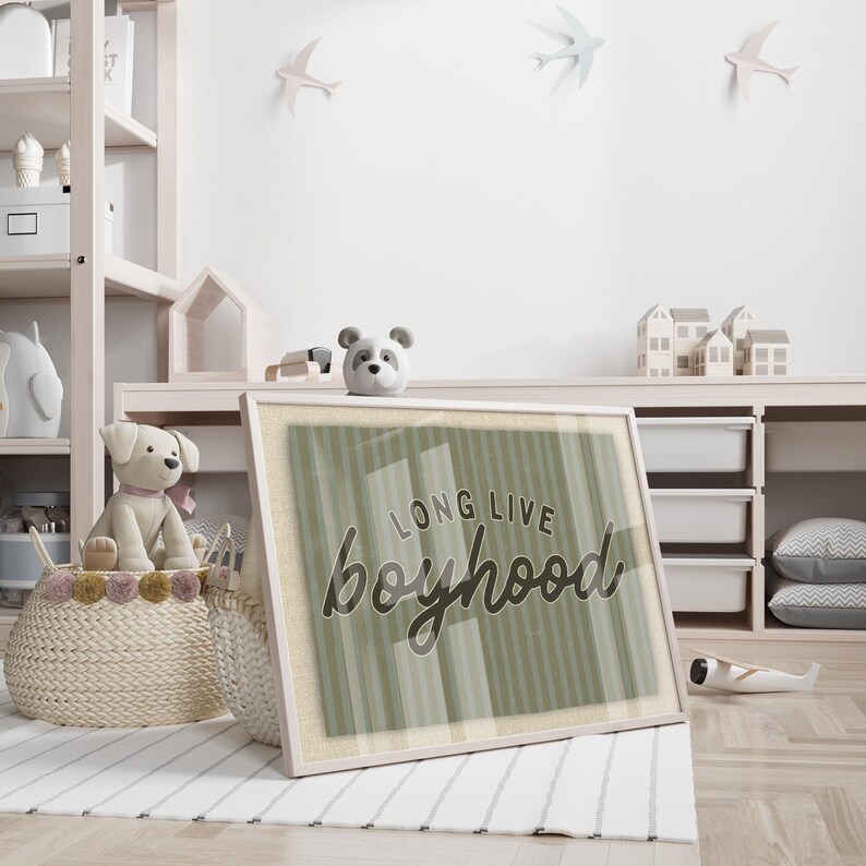 Long Live Boyhood Printable Boho Toddler Boys Kids Room Decor ...