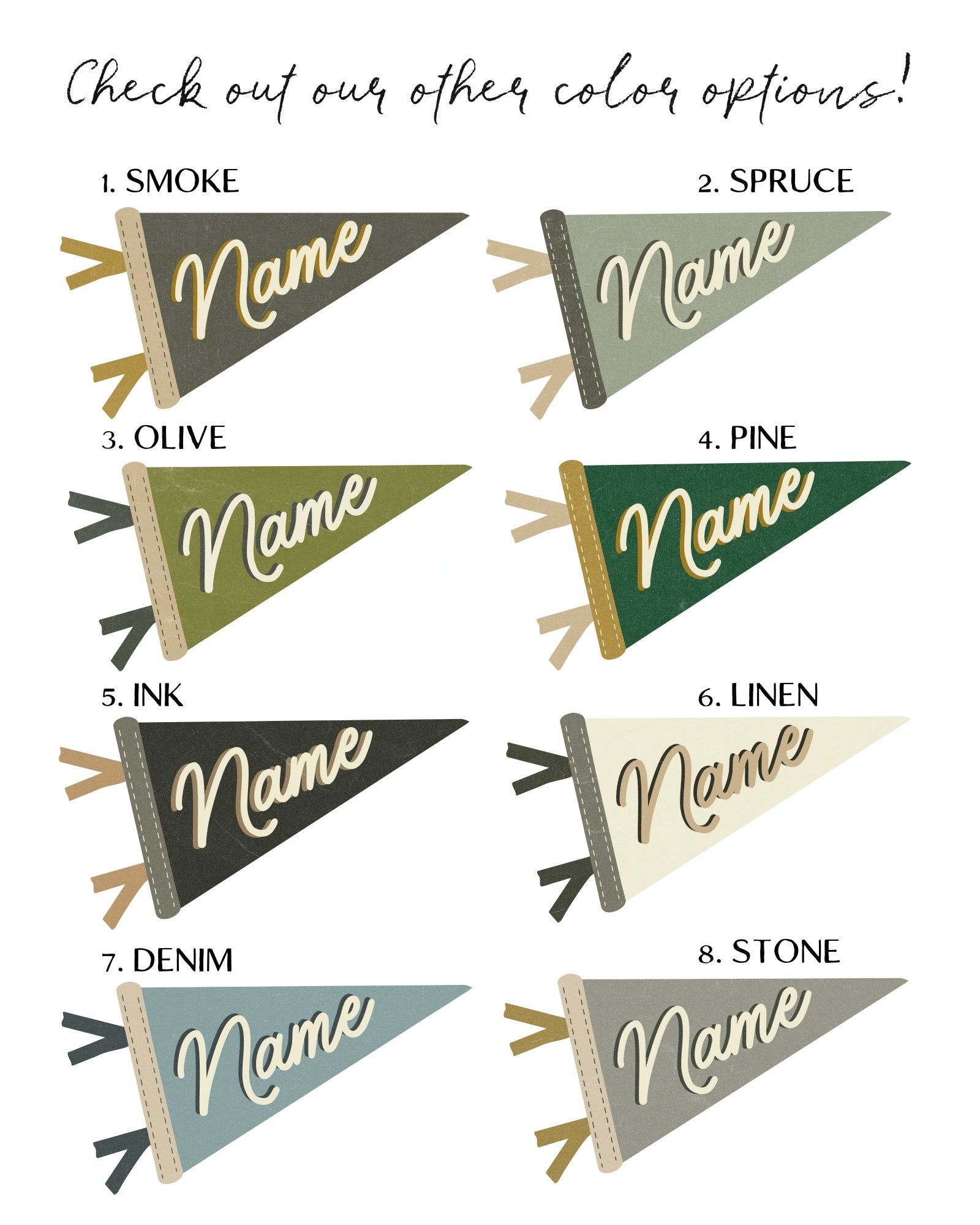 Pennant Flag Printable, Personalized Name Wall Art, Custom Name ...