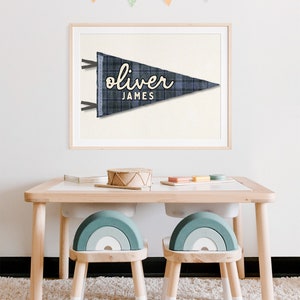 Custom Name Pennant Flag Personalized Pennant Banner Baby Shower ...