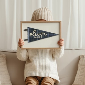 Custom Name Pennant Flag Personalized Pennant Banner Baby Shower ...