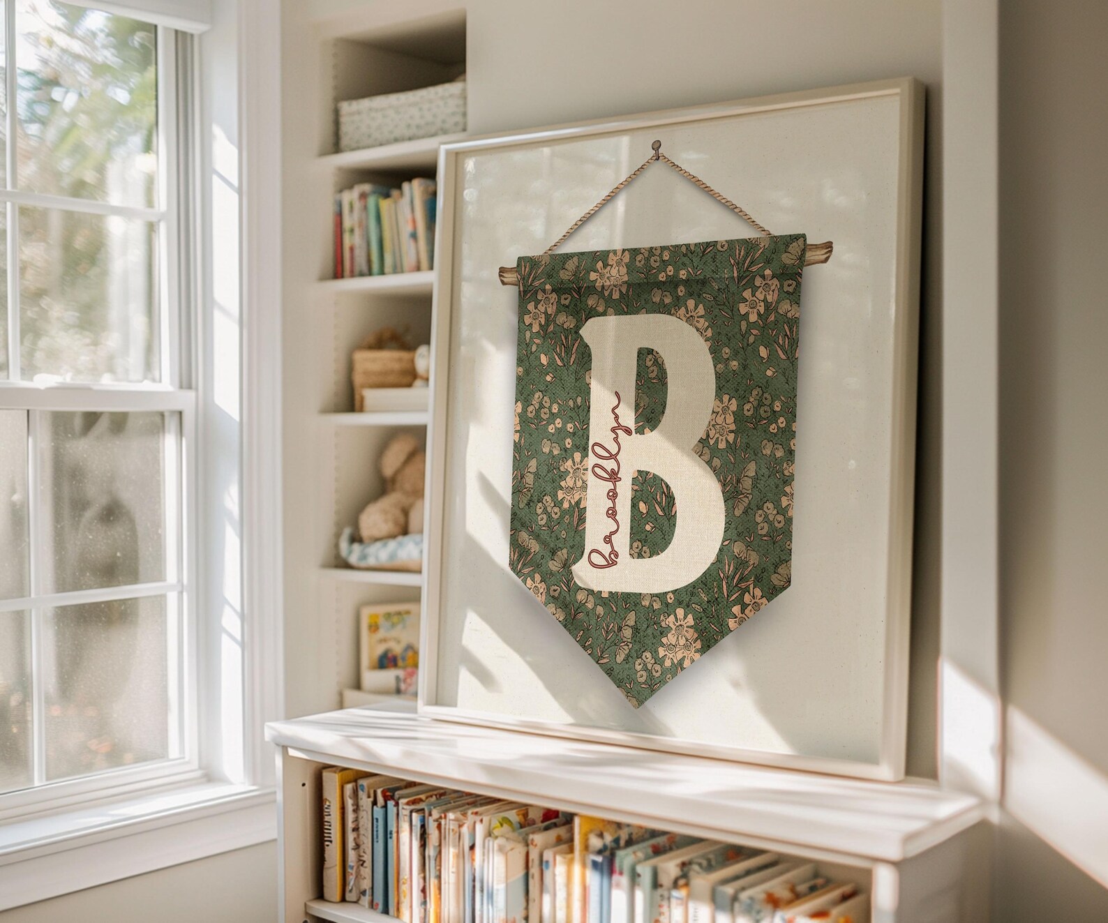 Sisters Wall Art Personalized Sibling Decor Custom Pennant Banner ...