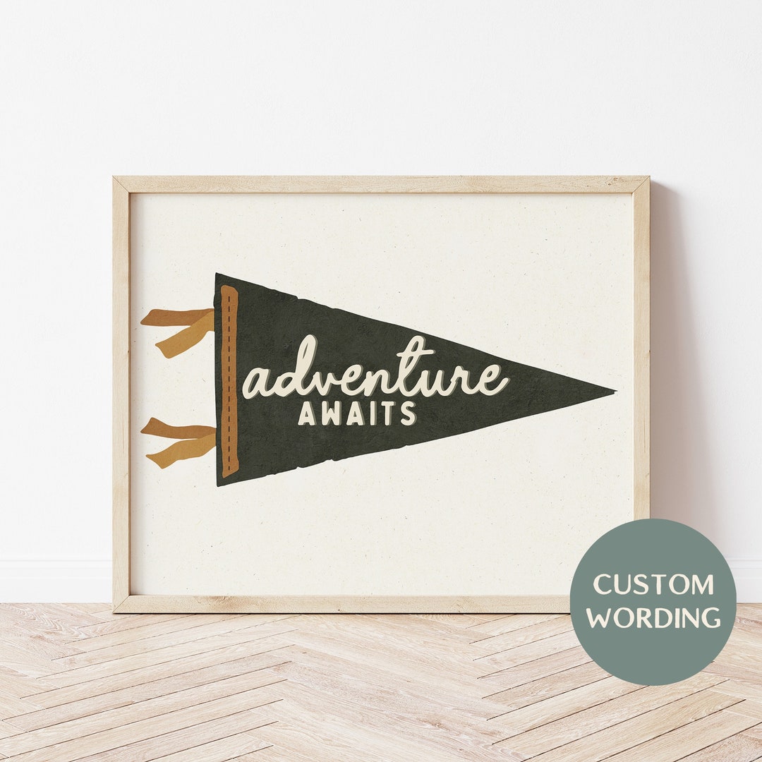 Printable Pennant Flag, Personalized Name Wall Art, Custom Name ...