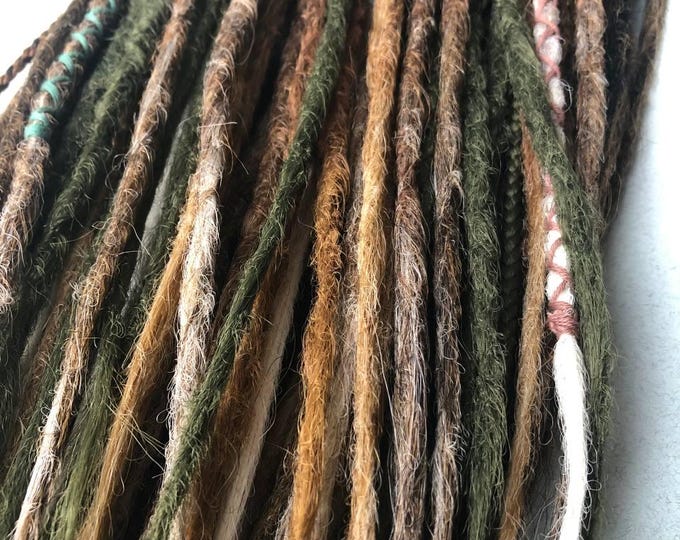 Double Ended Curly Dreads, Boho Dreadlocks, Brown Shade Curly Dreads ...