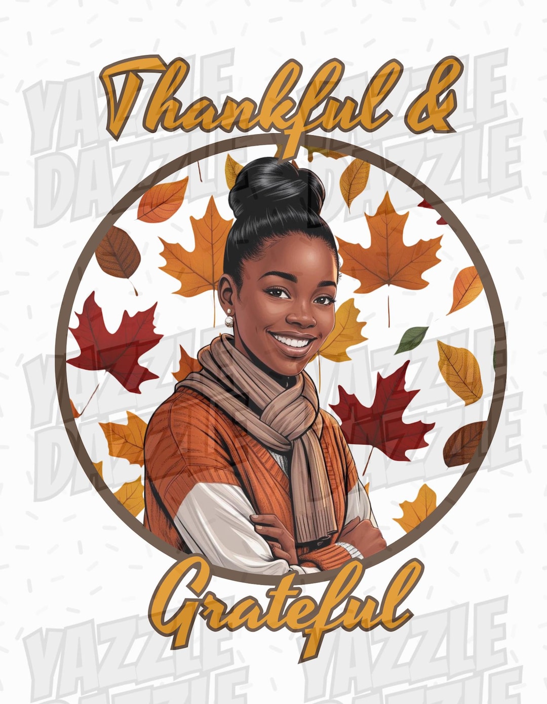 Thankful Black Girl PNG, Thanksgiving Fall Design (digital Download) - Etsy