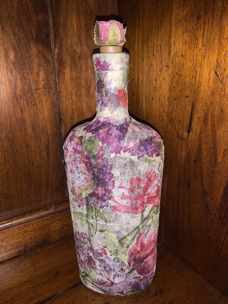 Rose Lighted Bottle - Etsy
