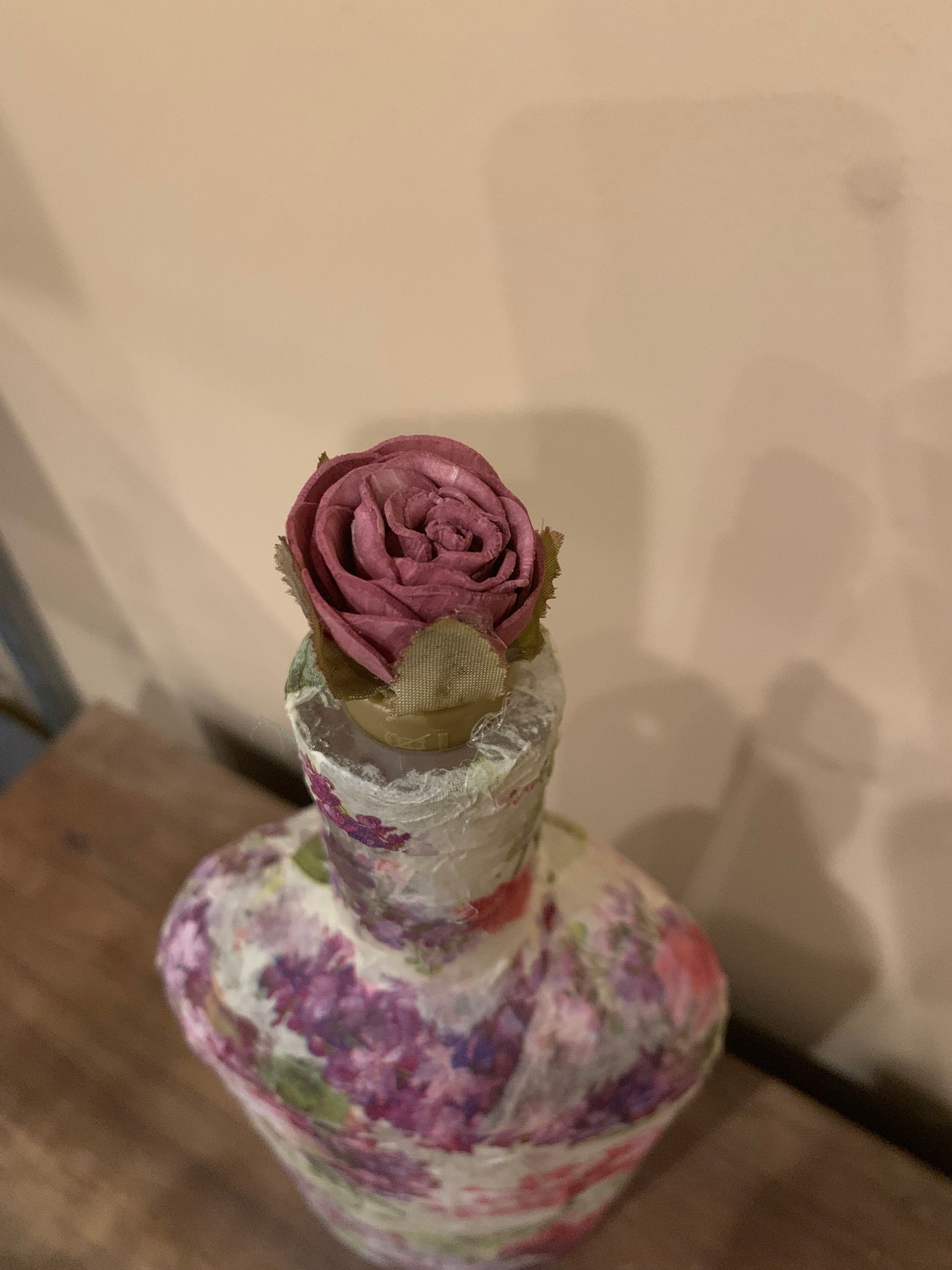 Rose Lighted Bottle - Etsy