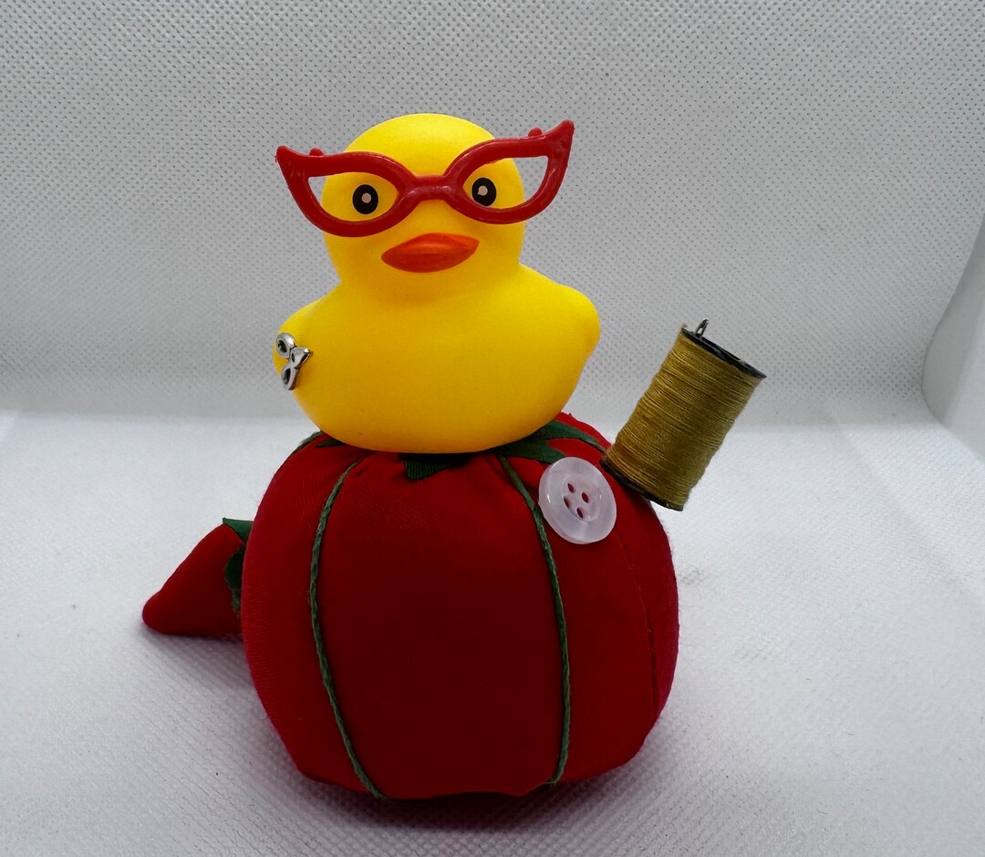 Sewing Duck: Decorative Rubber Duck With Pin Cushion - Etsy