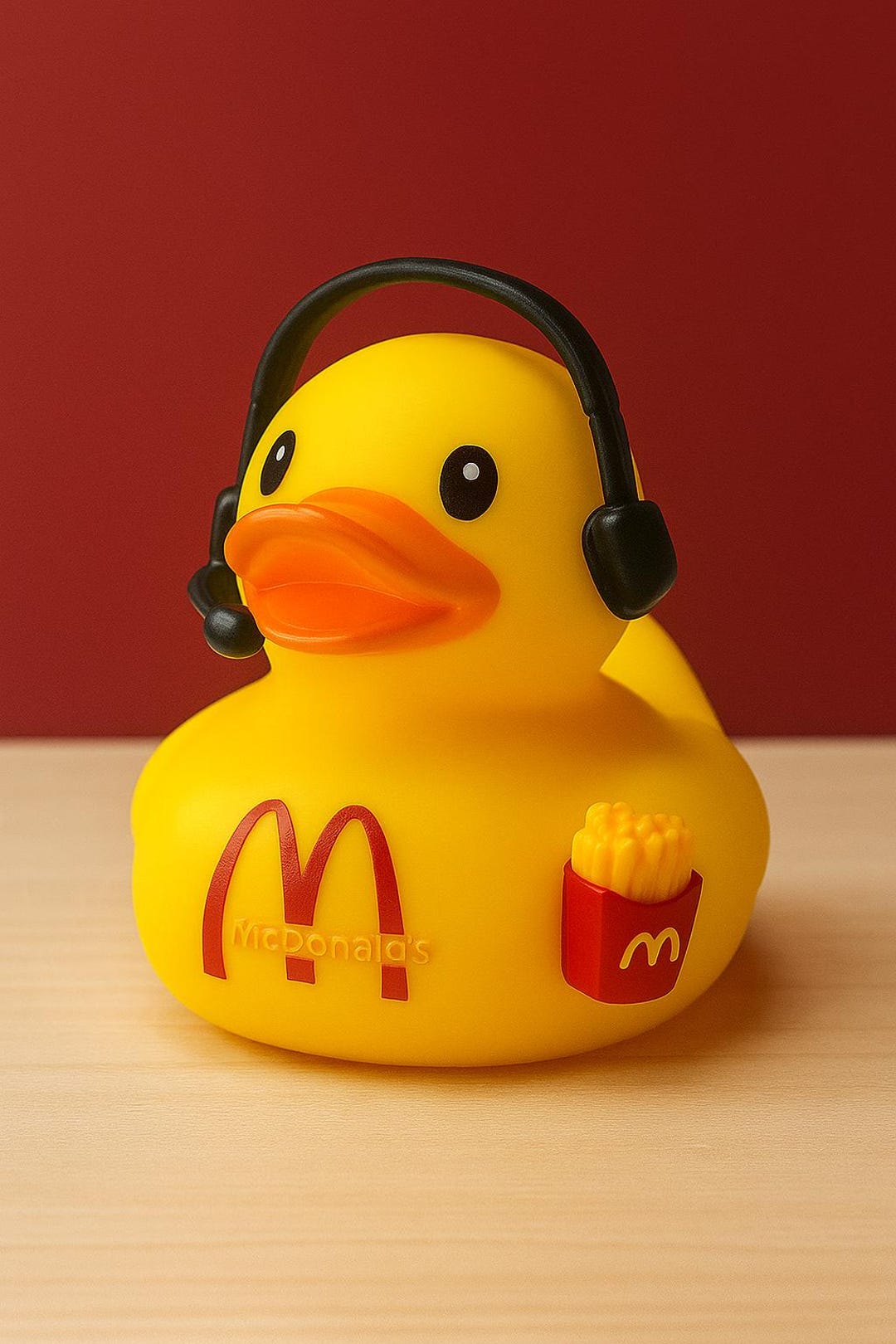 Mcdonald's Inspired Rubber Duck: Fast Food Novelty Collectible - Etsy