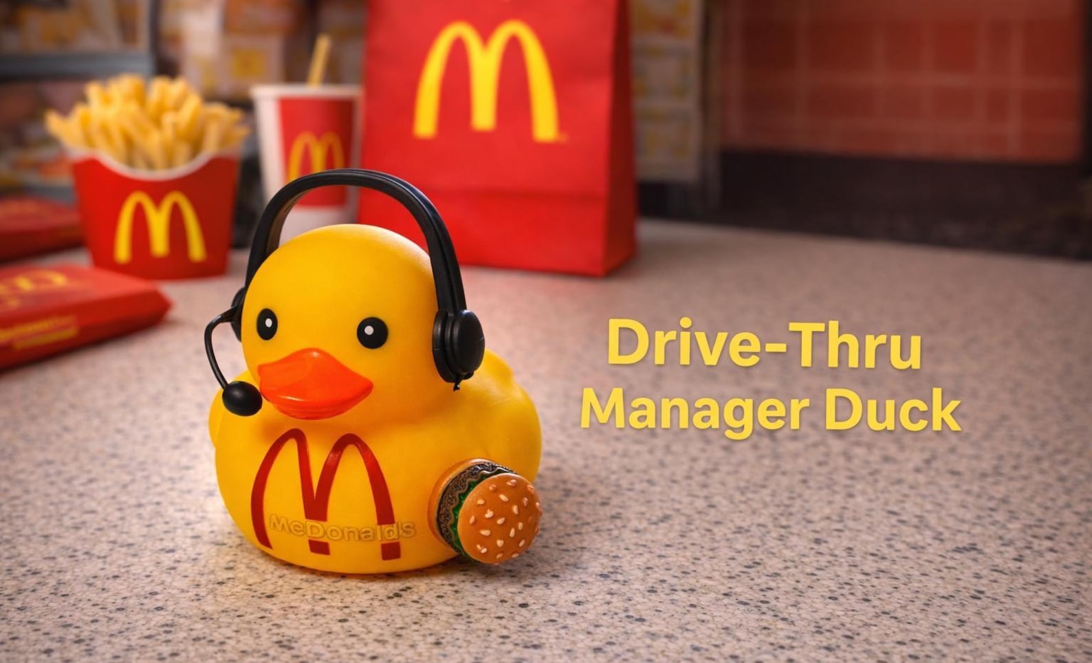 Mcdonald's Inspired Rubber Duck: Fast Food Novelty Collectible - Etsy