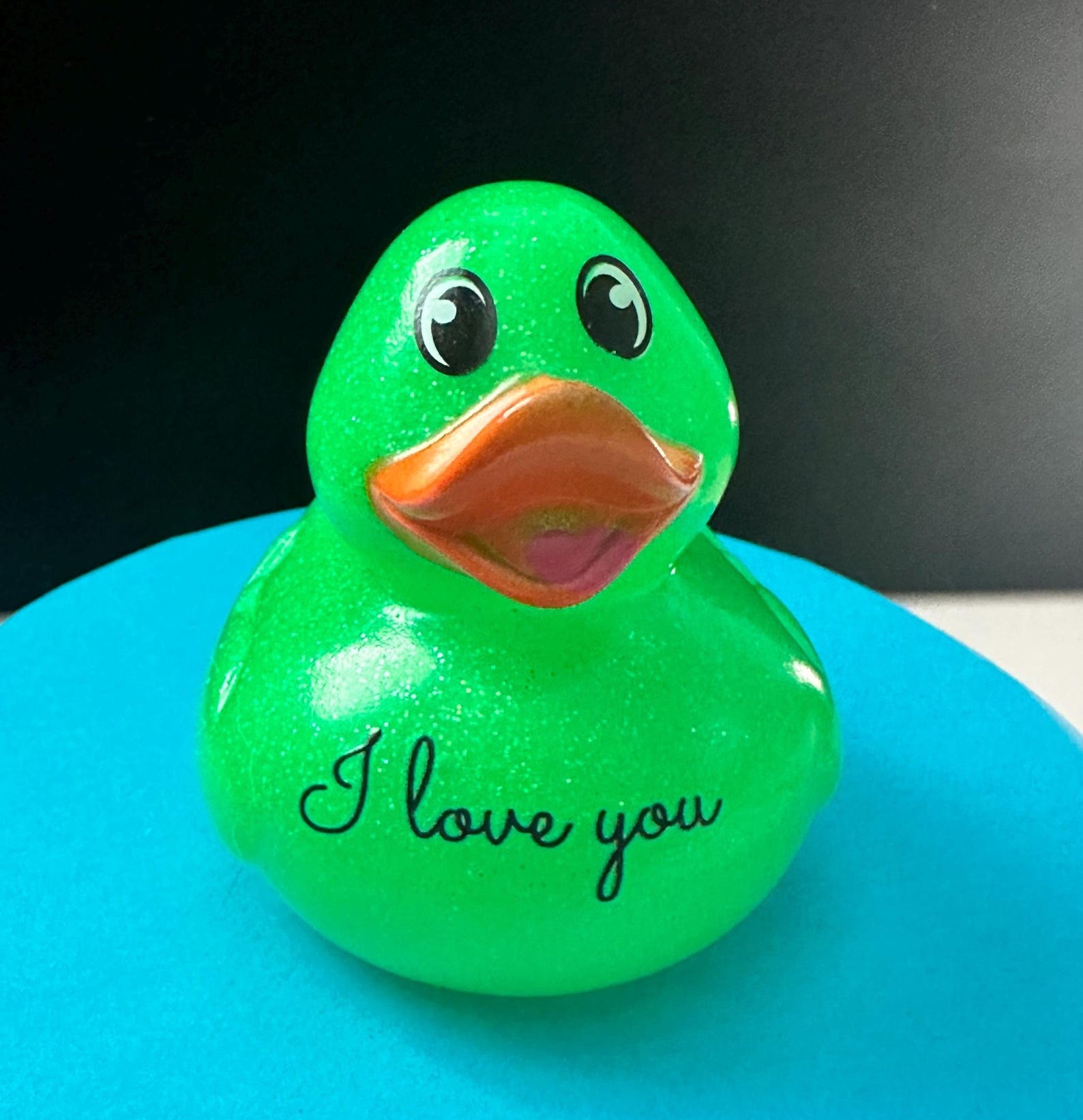 Glitter Rubber Duck: Personalized Message, Dashboard Car Decor - Etsy