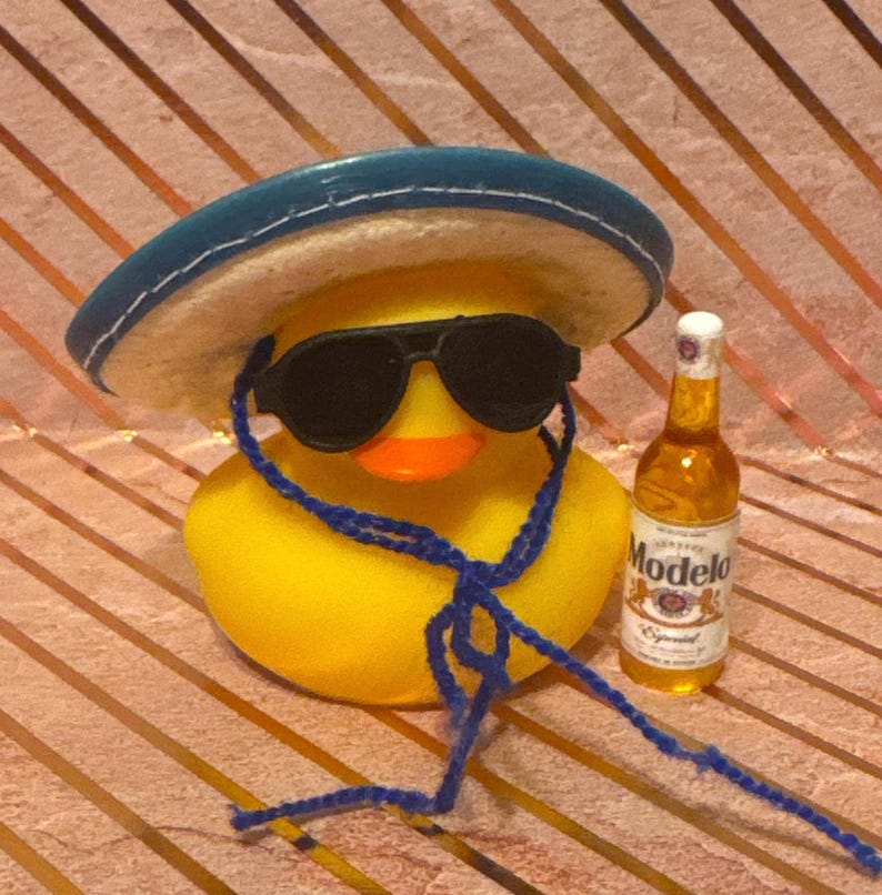 Fiesta Rubber Duck With Beer: Custom Hat, Cinco De Mayo Themed! - Etsy