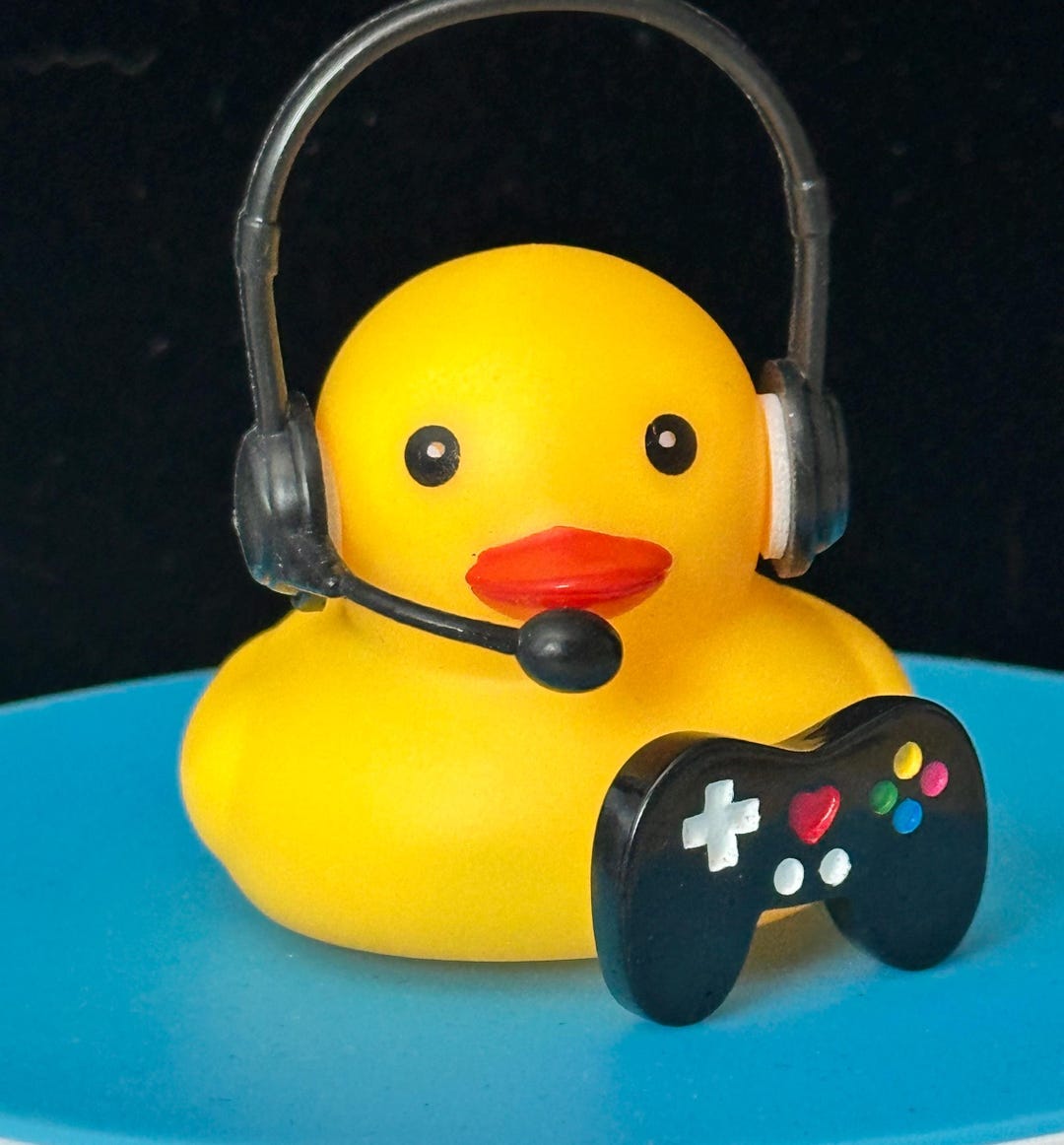 Gamer Rubber Duck With Headset: Game Room Decor, Stocking Stuffer - Etsy