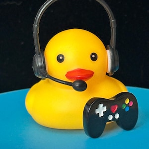 Gamer Rubber Duck With Headset: Game Room Decor, Stocking Stuffer - Etsy