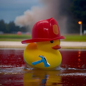 Firefighter Duck - Etsy