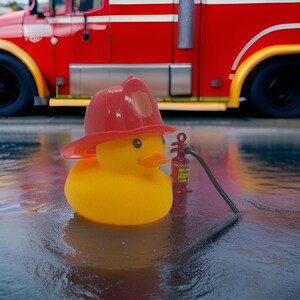Firefighter Duck - Etsy