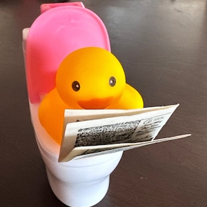 Toilet Rubber Duck Gag Gift: Funny Bathroom Décor, White Elephant Gift ...