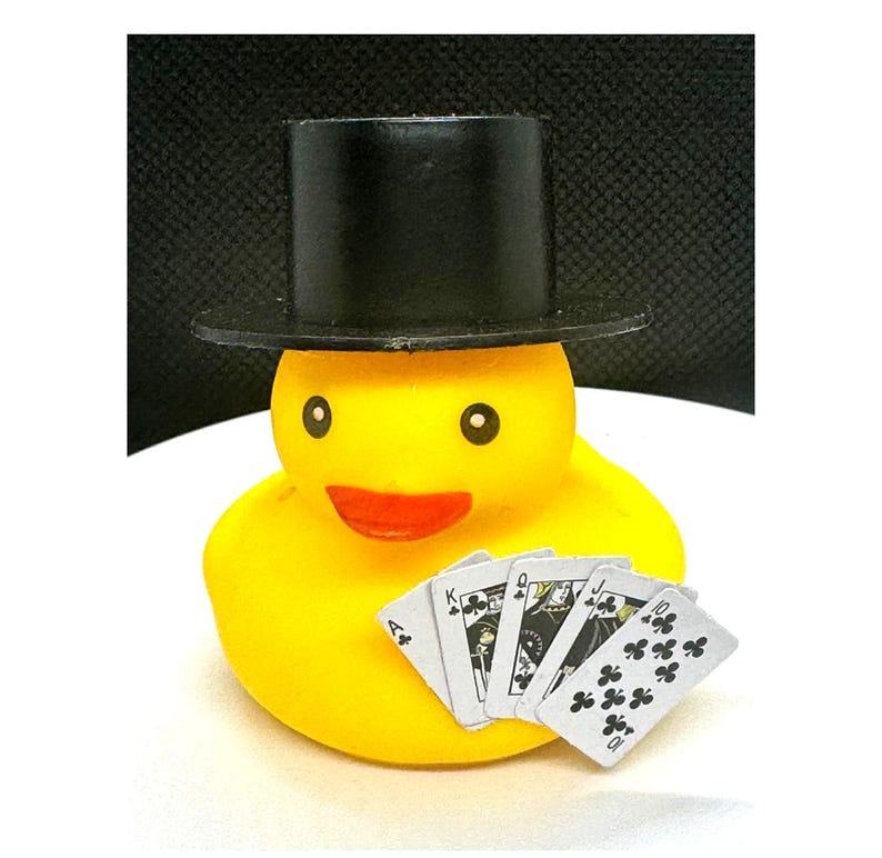 Poker Duck, Card Tricks, Lucky Rubber Duck - Etsy