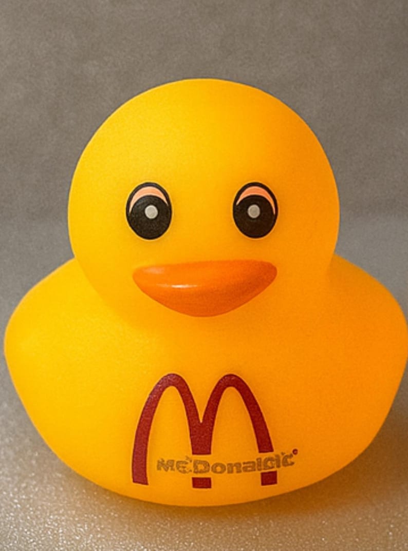 Mcdonald's Inspired Rubber Duck: Fast Food Novelty Collectible - Etsy