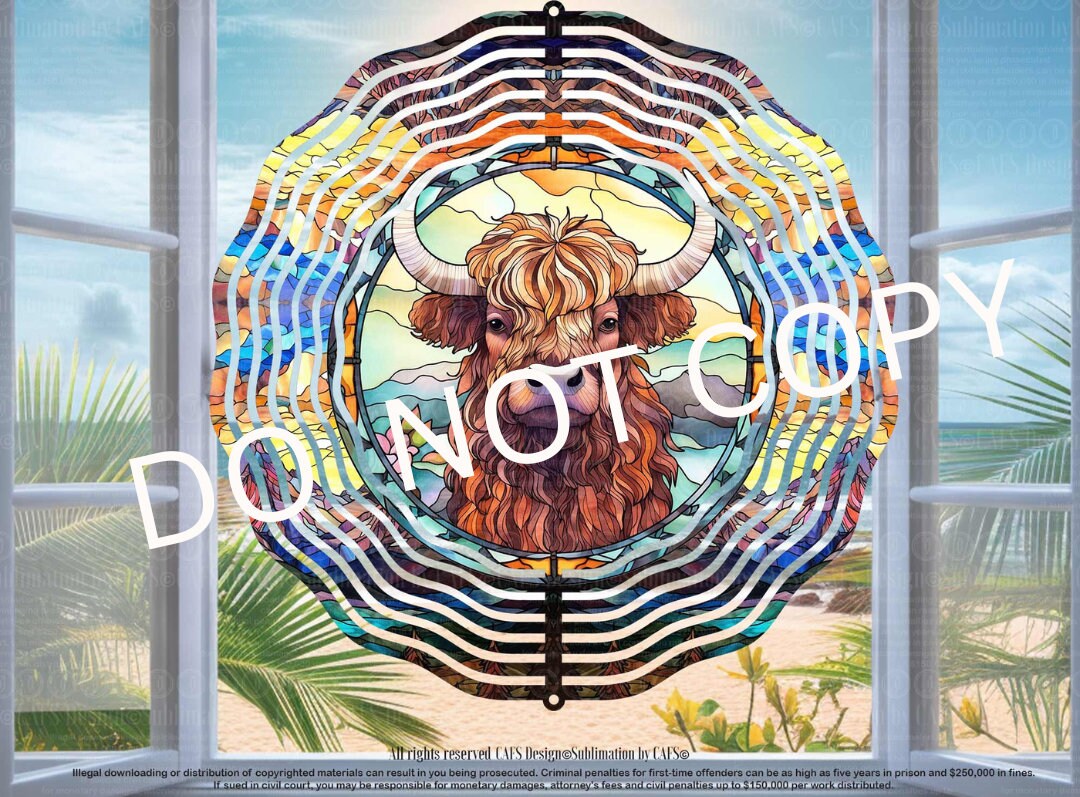 Highland Cow Metal Wind Spinner: Country Garden Decor - Etsy