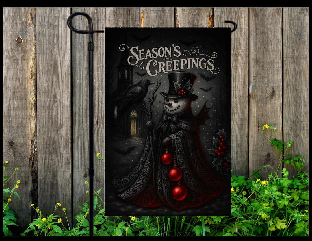 Gothic Christmas Yard Flag: Holiday Decor (12x18) - Etsy