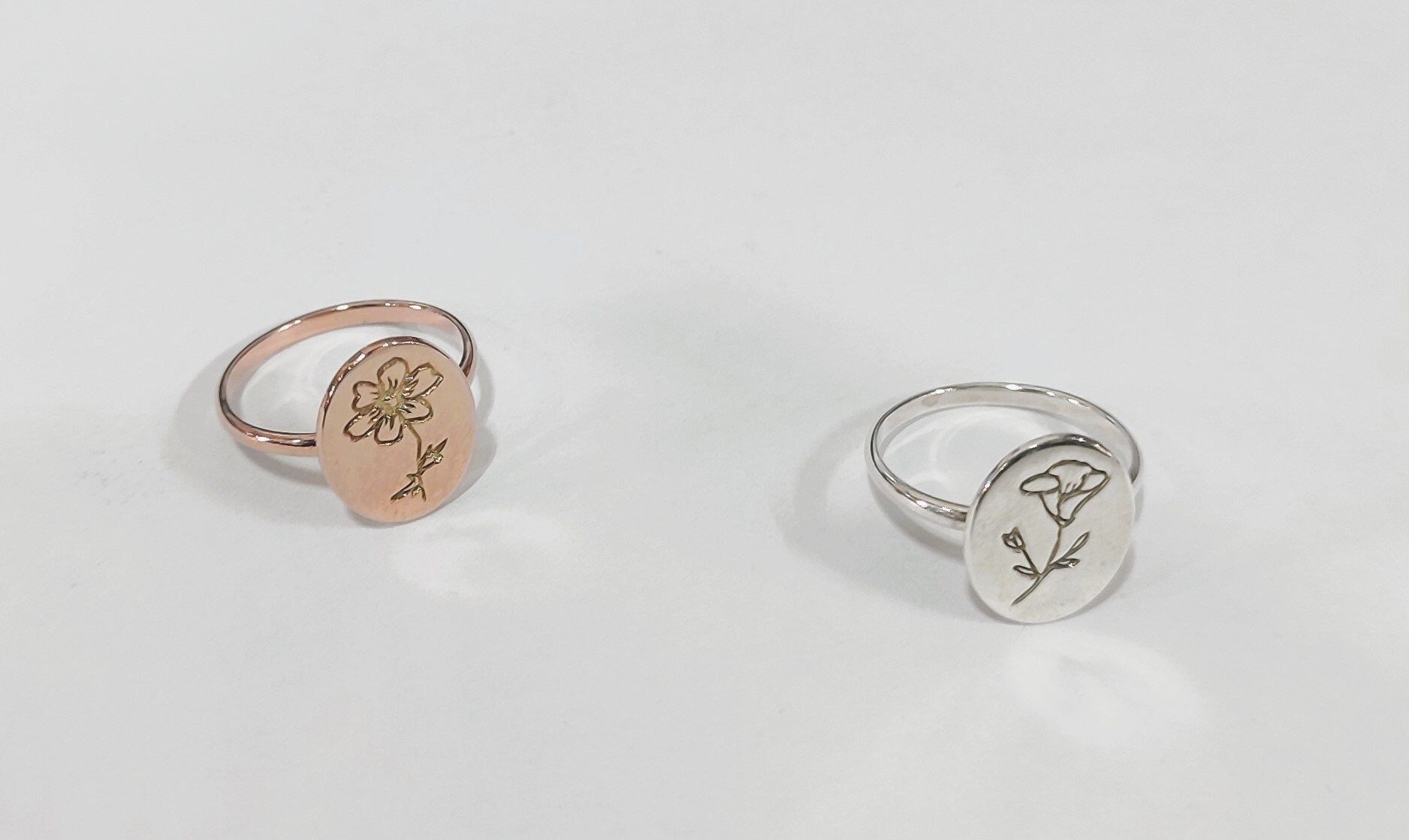 Dainty Birth Flower Ring,family Floral Ring,bouquet Ring,personalized ...