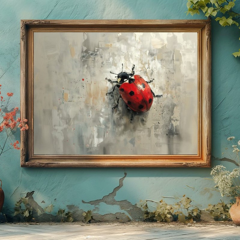 Ladybug Painting - Etsy