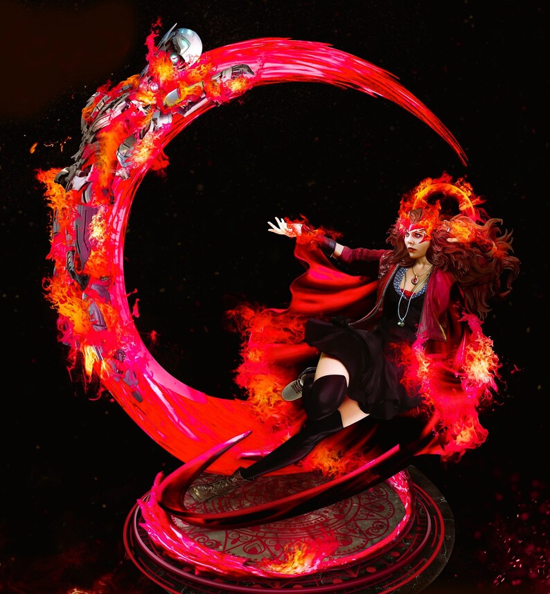 Scarlet Witch Stl Sculpture, 3D Model, Digital File, 3D Printer File ...