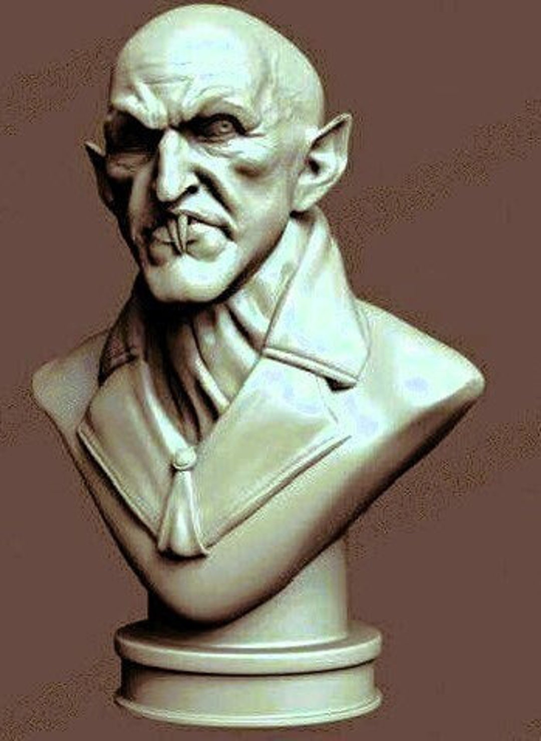 Nosferatu Vampire Bust Stl Sculpture, 3D Model, Digital File, 3D Printer File, Printing Service ...