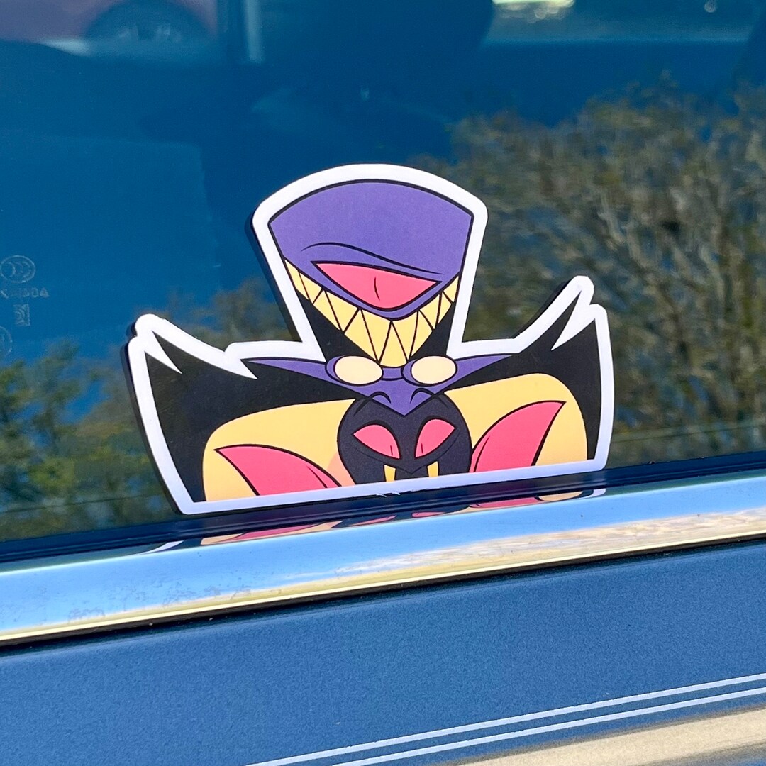 Sir Pentious Car Window Peeper Sticker Hazbin Hotel Peeker Waterproof ...