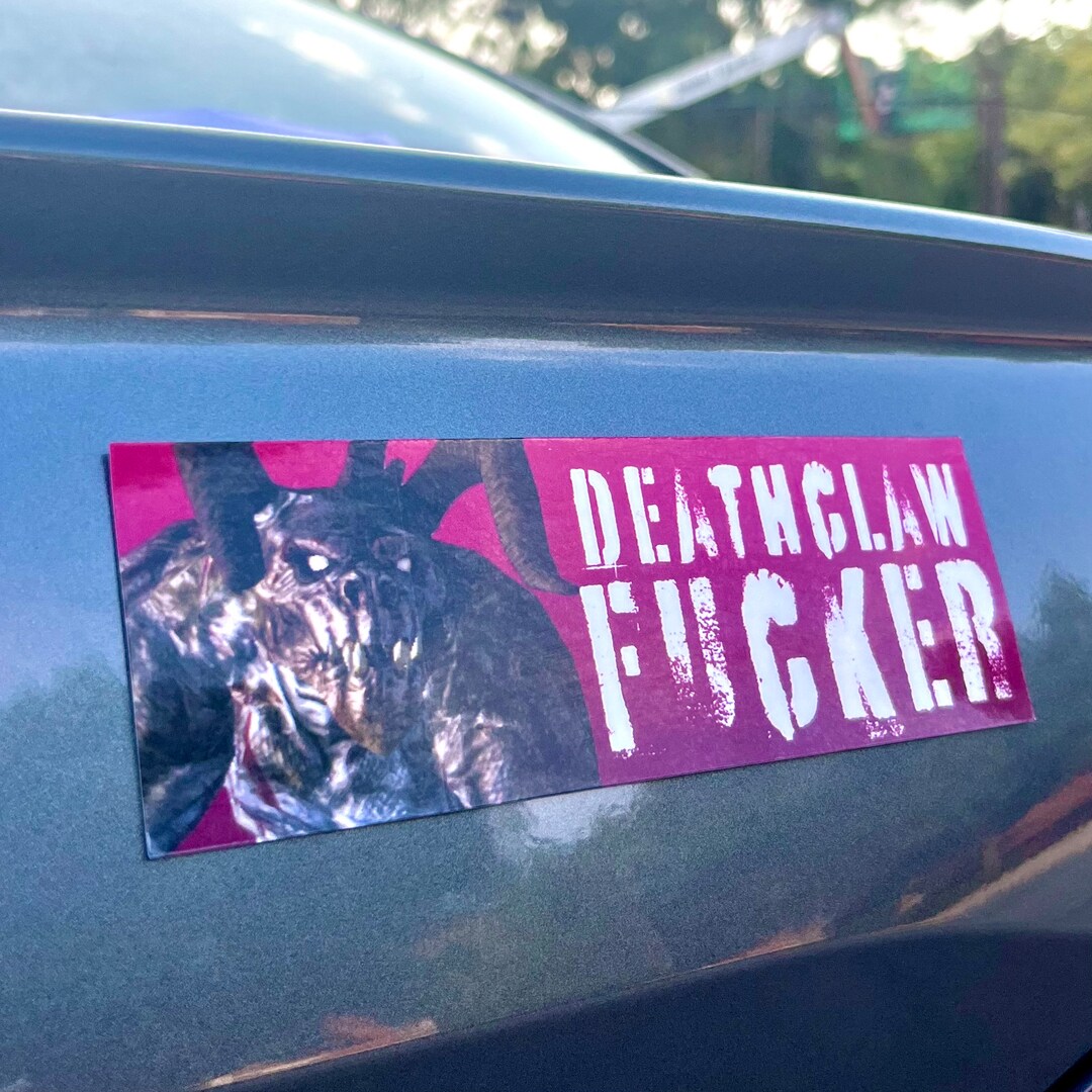 Deathclaw Fallout 4 Bumper Sticker Deathclaw Fucker Car Sticker Fallout ...