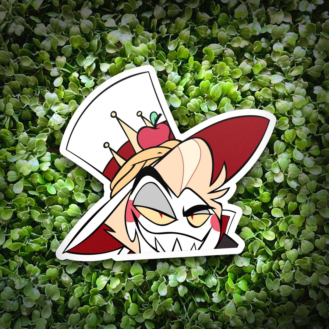 Lucifer Laptop Peeker Sticker Hazbin Hotel Peeper Waterproof Decal ...