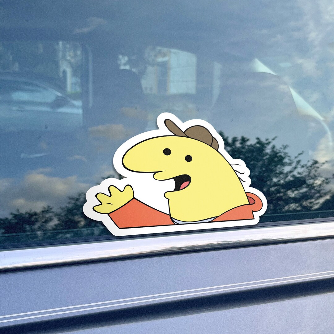 Charlie Smiling Friends Car Window Peeker Smiling Friends Car Bumper ...