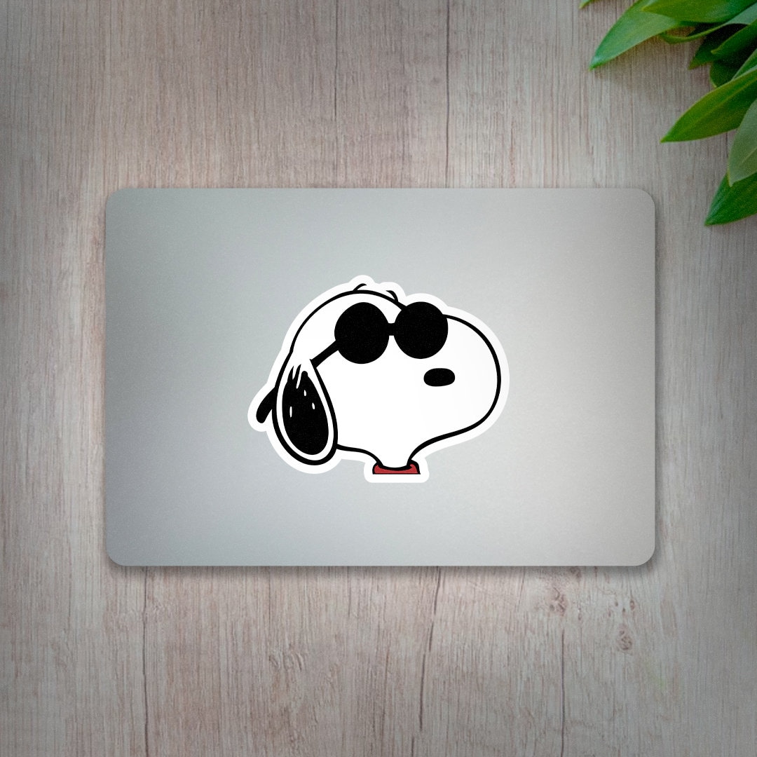 Joe Cool Laptop Peeker Sticker Snoopy Waterproof Decal Water Bottle ...