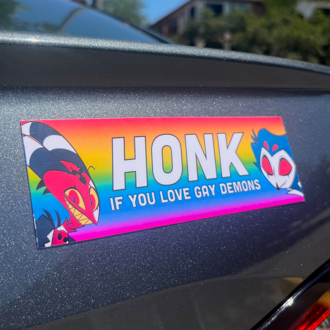 Helluva Boss Car Bumper Sticker Stolas X Blitzo Helluva Boss Decal Gay ...