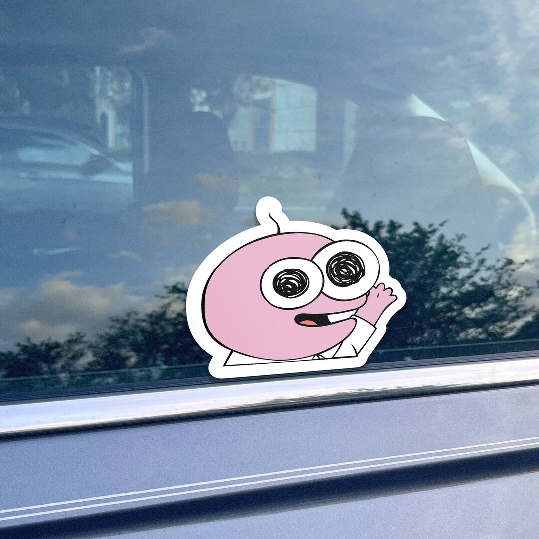 Pim Smiling Friends Car Window Peeker Smiling Friends Car Bumper ...