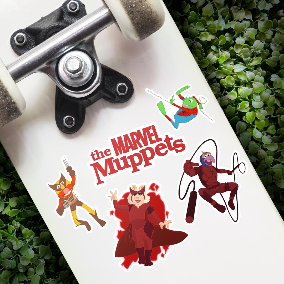 Marvel Muppets Sticker Pack Muppets as Superhero's Waterproof Vinyl ...