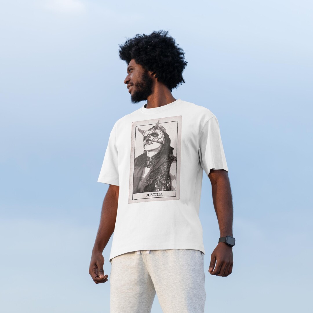 WWE Rhea Ripley Justice Tarot Card Shirt WWE Fan Wear Shirt Terror ...