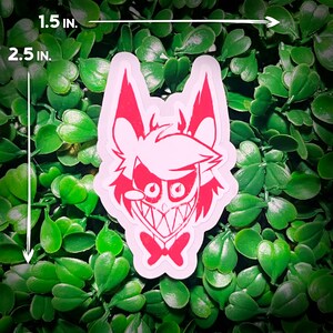 Creepy Alastor Sticker Block Print Hazbin Hotel Design Decal Fanart ...
