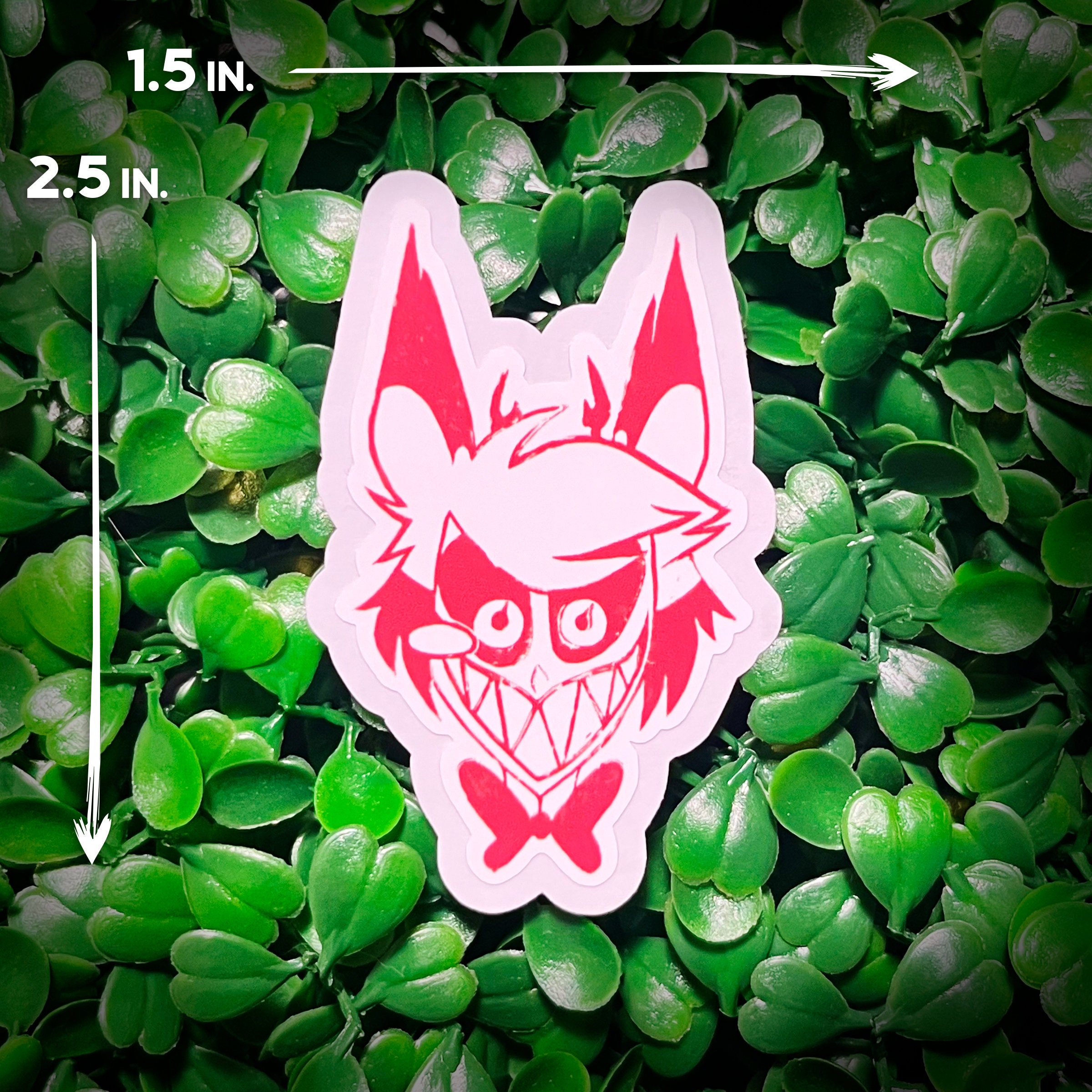 Creepy Alastor Sticker Block Print Hazbin Hotel Design Decal Fanart ...