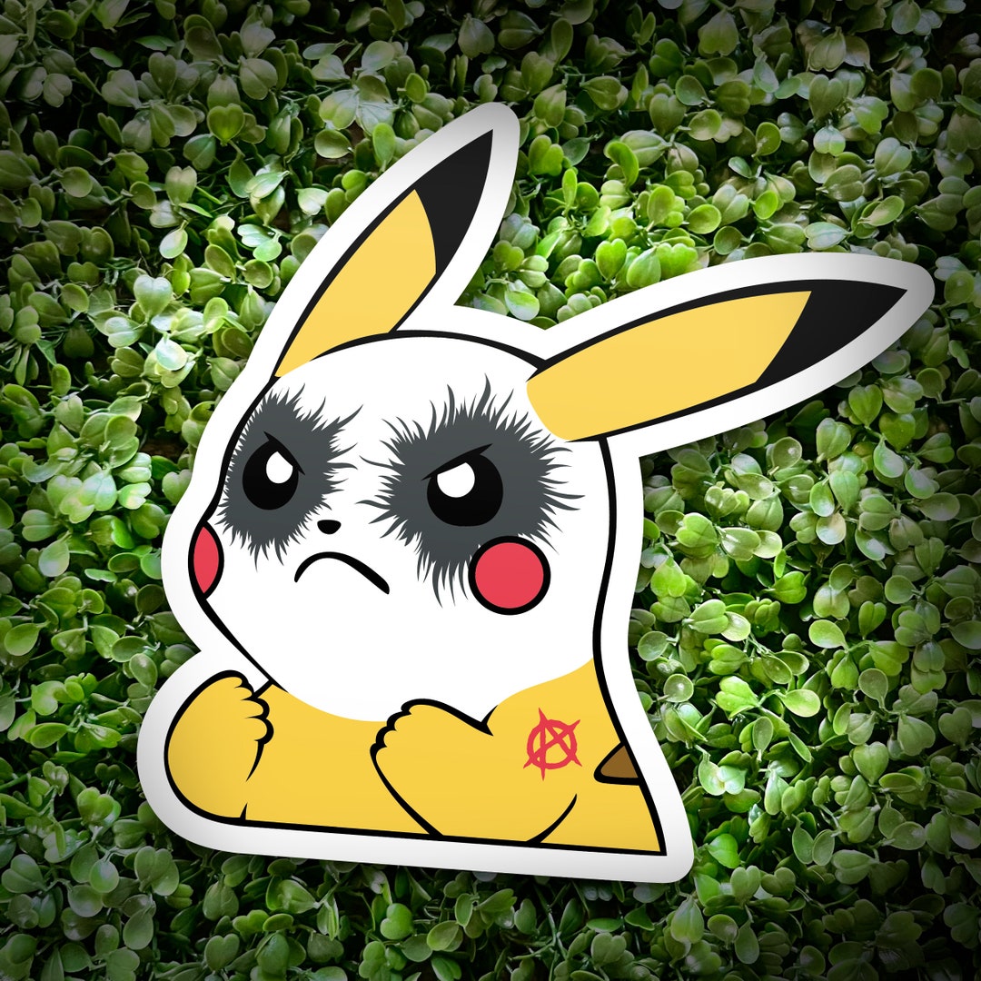 Corpse Paint Pikachu Sticker Alternative Stickers for Goth, Punk, Scene ...