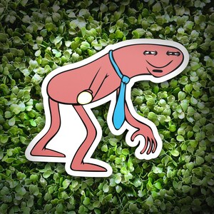 Front Facing Allan Smiling Friends Sticker Waterproof Adult Swim Decal ...