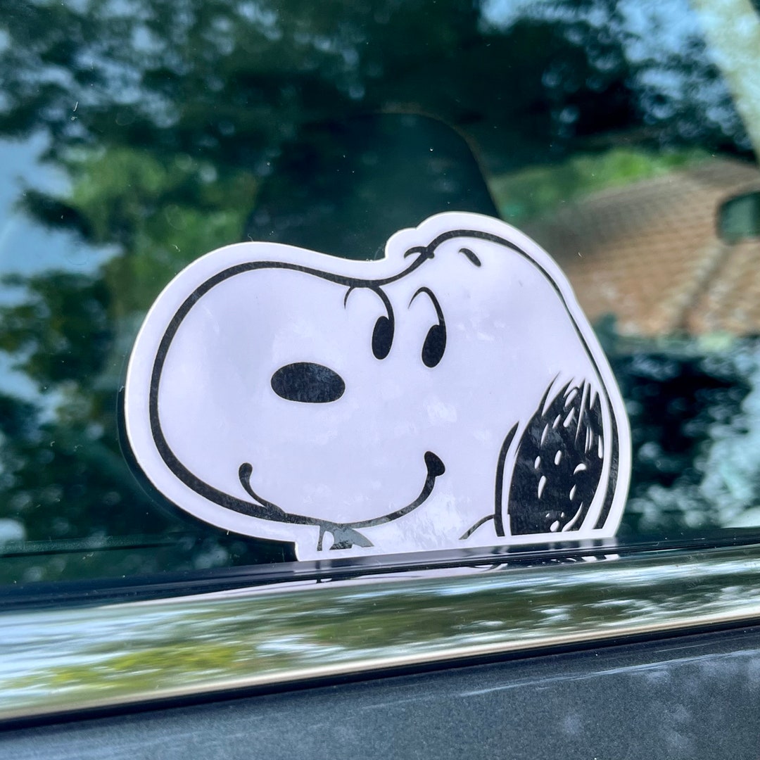 Snoopy Car Window Peeker Sticker Cute Snoopy Laptop Decal Waterproof ...