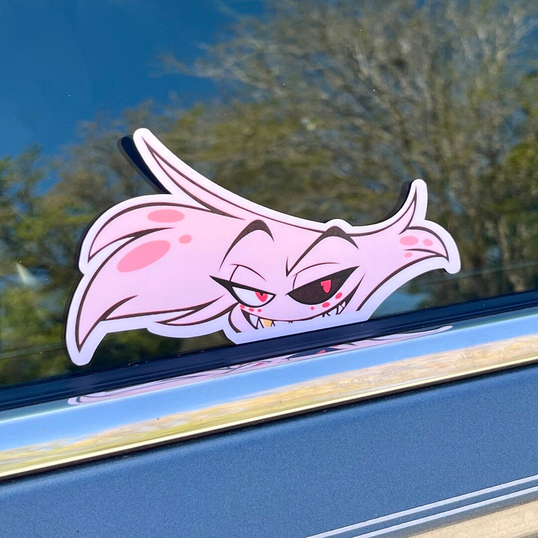 Angeldust Car Window Peeker Sticker Hazbin Hotel Bumper Sticker Angel ...
