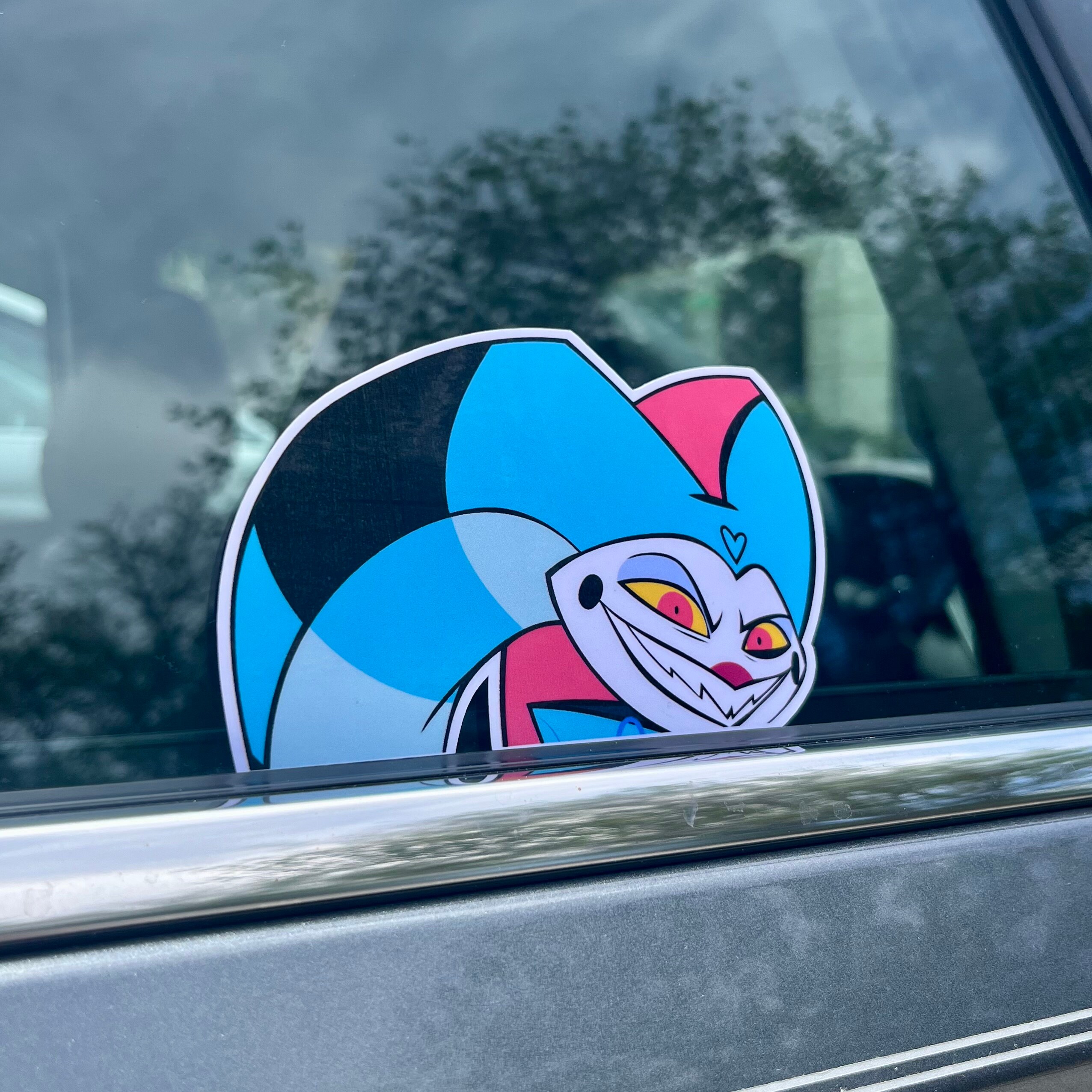 Fizzarolli Car Window Sticker Helluva Boss Peeker Car Decal Fizzarolli ...