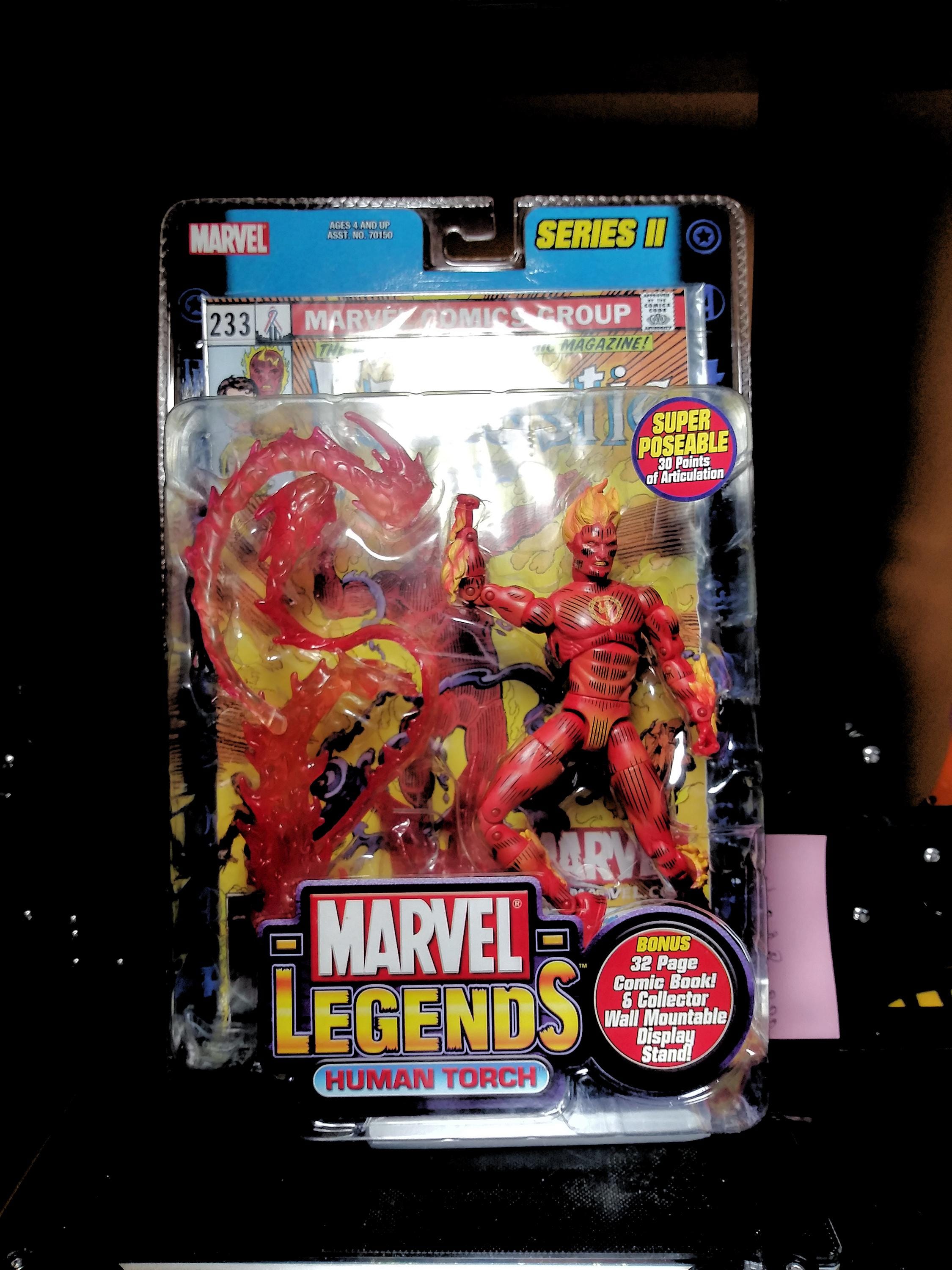 Marvel Legends Series II 2 Human Torch Action Figure Toybiz 2002 NEW B1 ...