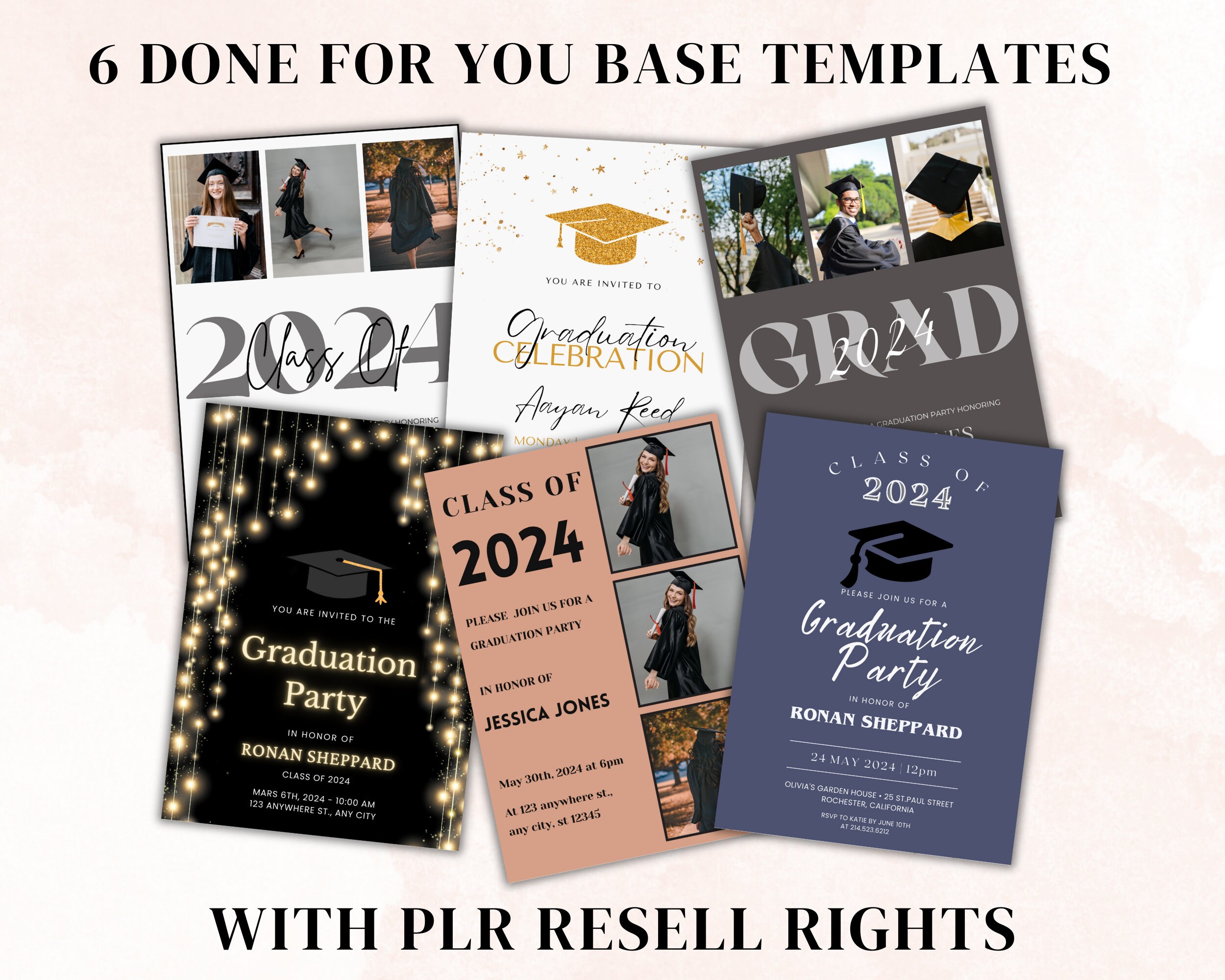 PLR Graduation Invitations, PLR Invitations, Plr Party Invite ...
