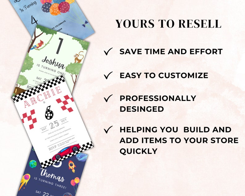 PLR Party Invites, PLR Birthday Invitations , Resell Invitations ...