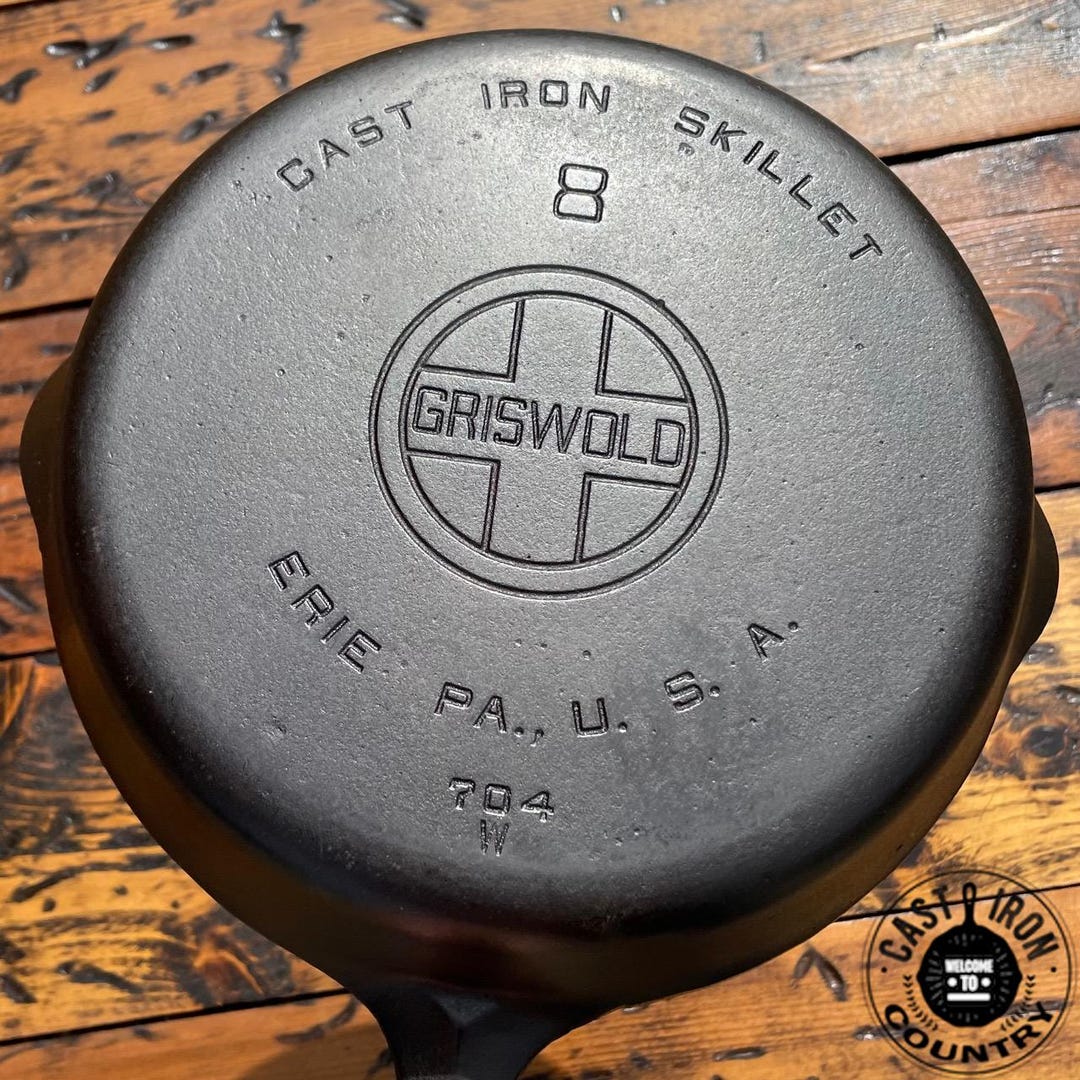 Griswold #8 Large Block Logo Cast Iron Skillet, 704 W. the American ...