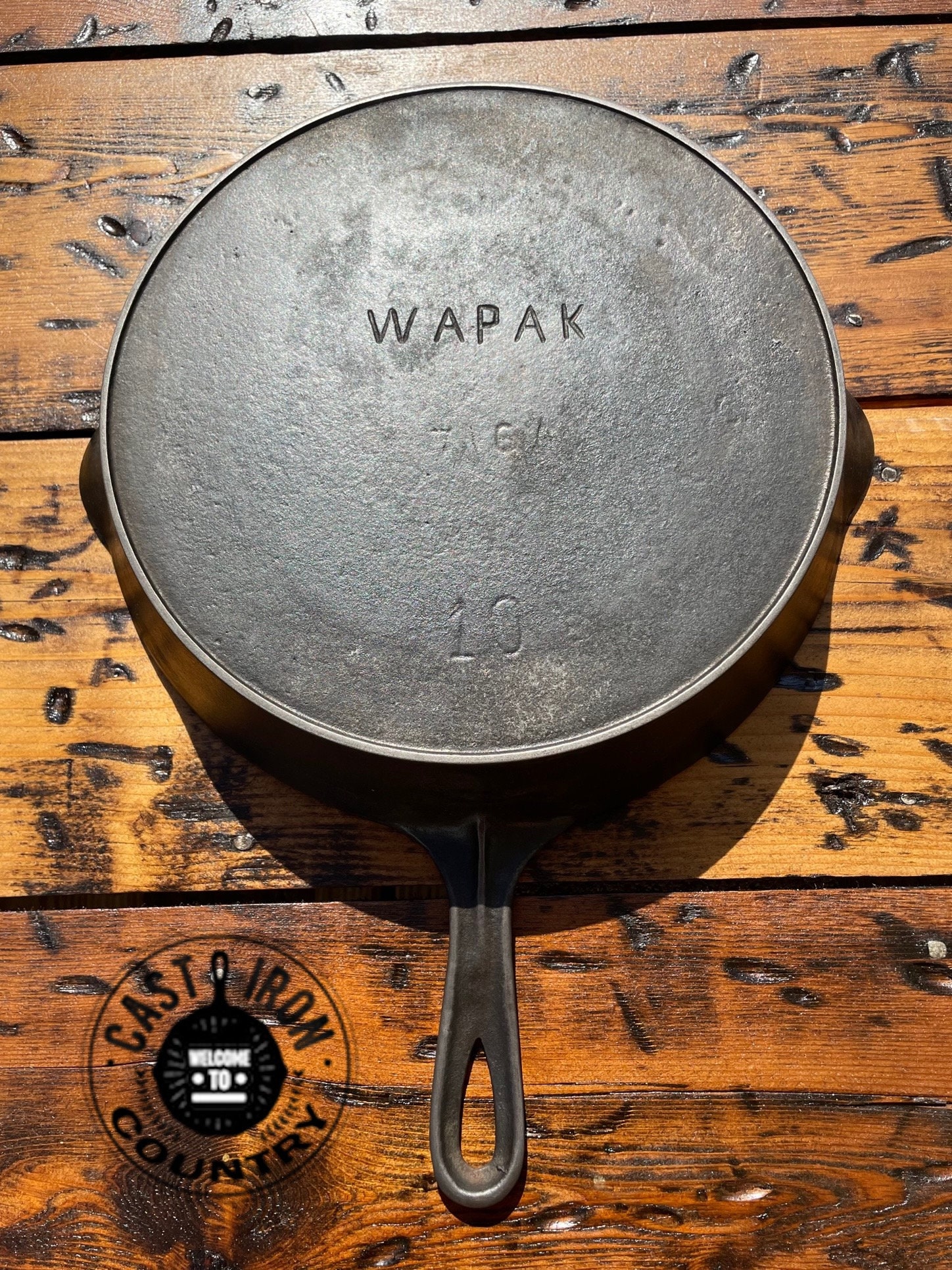 Wapak 10 Block Logo Cast Iron Skillet - Etsy